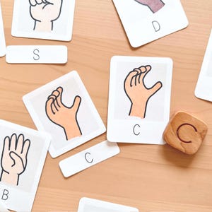 ASL Alphabet Flashcards Printable American Sign Language ABC Cards ASL ...