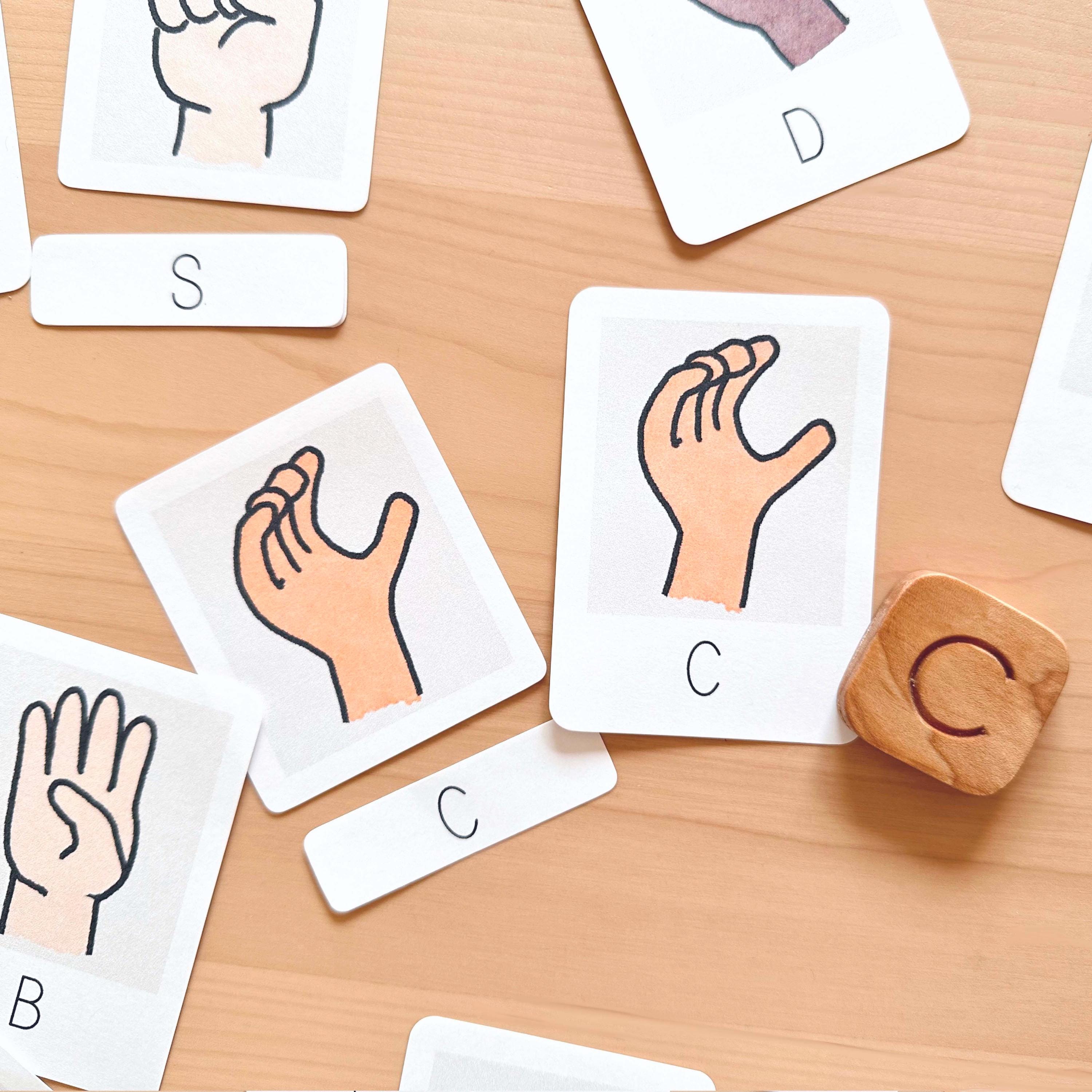 ASL Alphabet Flashcards Printable American Sign Language ABC Cards ASL ...