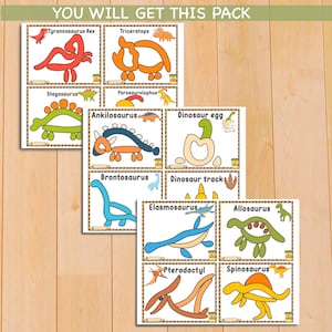 Dinosaur Play Doh Mats Visual Cards Printable Play Dough Party ...