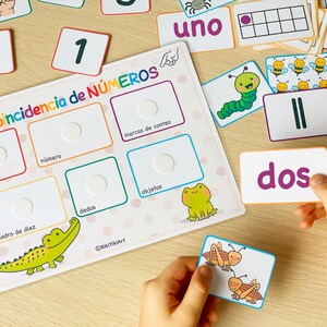 Spanish Matching Activity Number Match Learning Resources Montessori ...