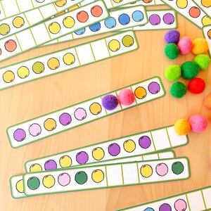 Pom Pom Patterns Activity for Toddlers Color Sorting Occupational ...