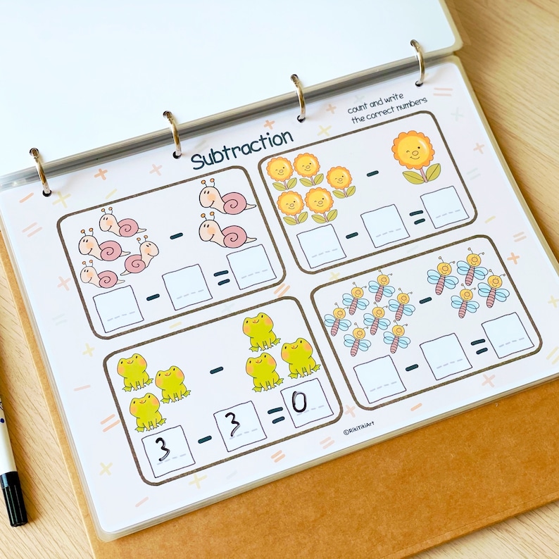 Maths Busy Book Printable Toddler Activities Preschool - Etsy