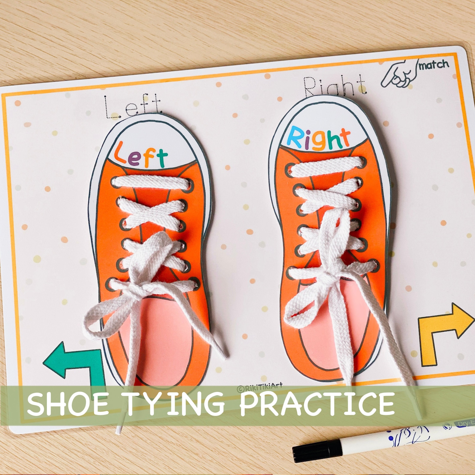 Shoe Tying Practice for Kids Fine Motor Skills Preschool Printables ...