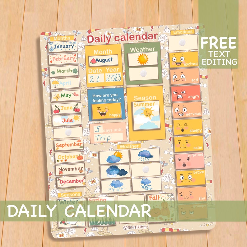 Preschool Calendar, Classroom Calendar, Printable Homeschool Decor ...