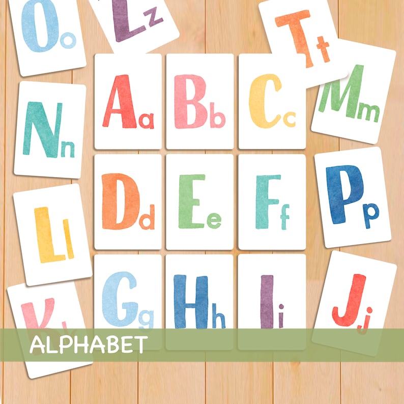 Alphabet Flash Cards Beginning Sounds Cards Learning ABC - Etsy