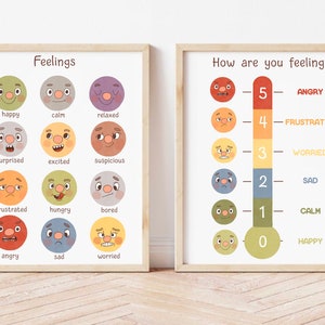 8 Calm Down Corner Posters Rainbow Classroom Psychology Prints Growth ...