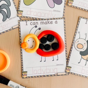 Insects Play Dough Mats Summer Theme Playdough Mats Bug Montessori ...