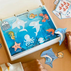 Ocean Animals Toddler Busy Book Printable Learning Binder Homeschool ...