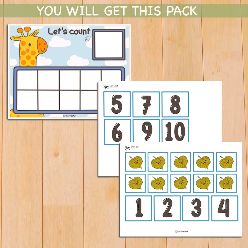 Numbers 1-10 Count and Match Math Activity for Toddler - Etsy