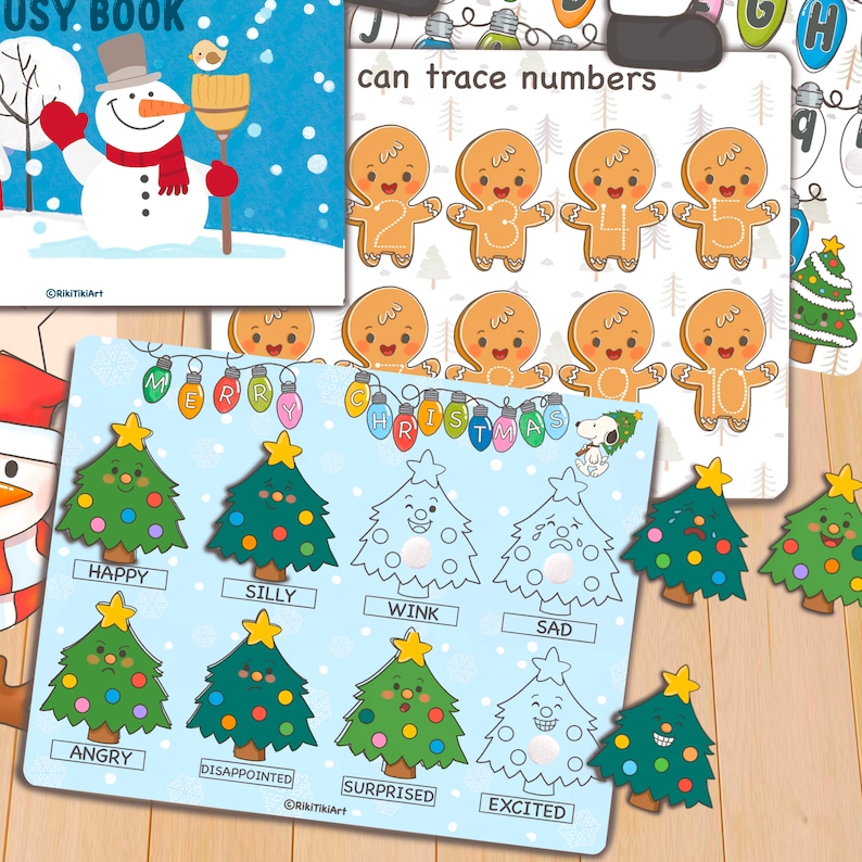 Christmas Busy Book for Toddler Printable Homeschool Resources | Etsy