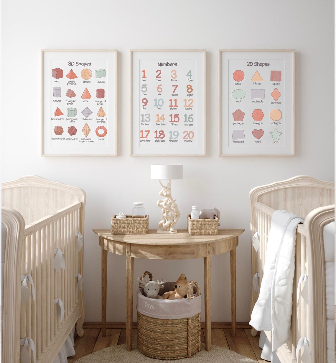 2D Shapes Poster Preschool Educational Posters for Toddlers - Etsy