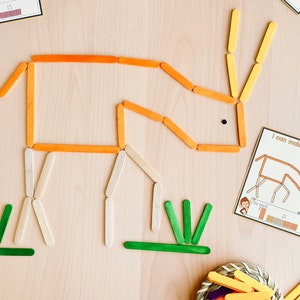 Forest Popsicle Sticks Activity Montessori Spring Printables Nature ...