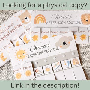 Editable Routine Flip Chart Daily Chore Chart for Kids Morning ...