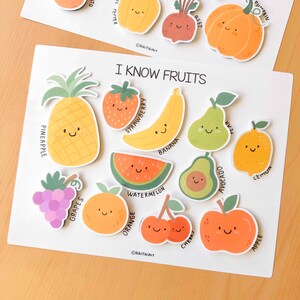 Fruits and Vegetables Matching Activity Preschool Printables Montessori ...