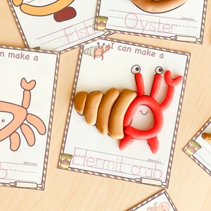 Ocean Animals Play Dough Mats Fine Motor Skills Preschool Kindergarten ...