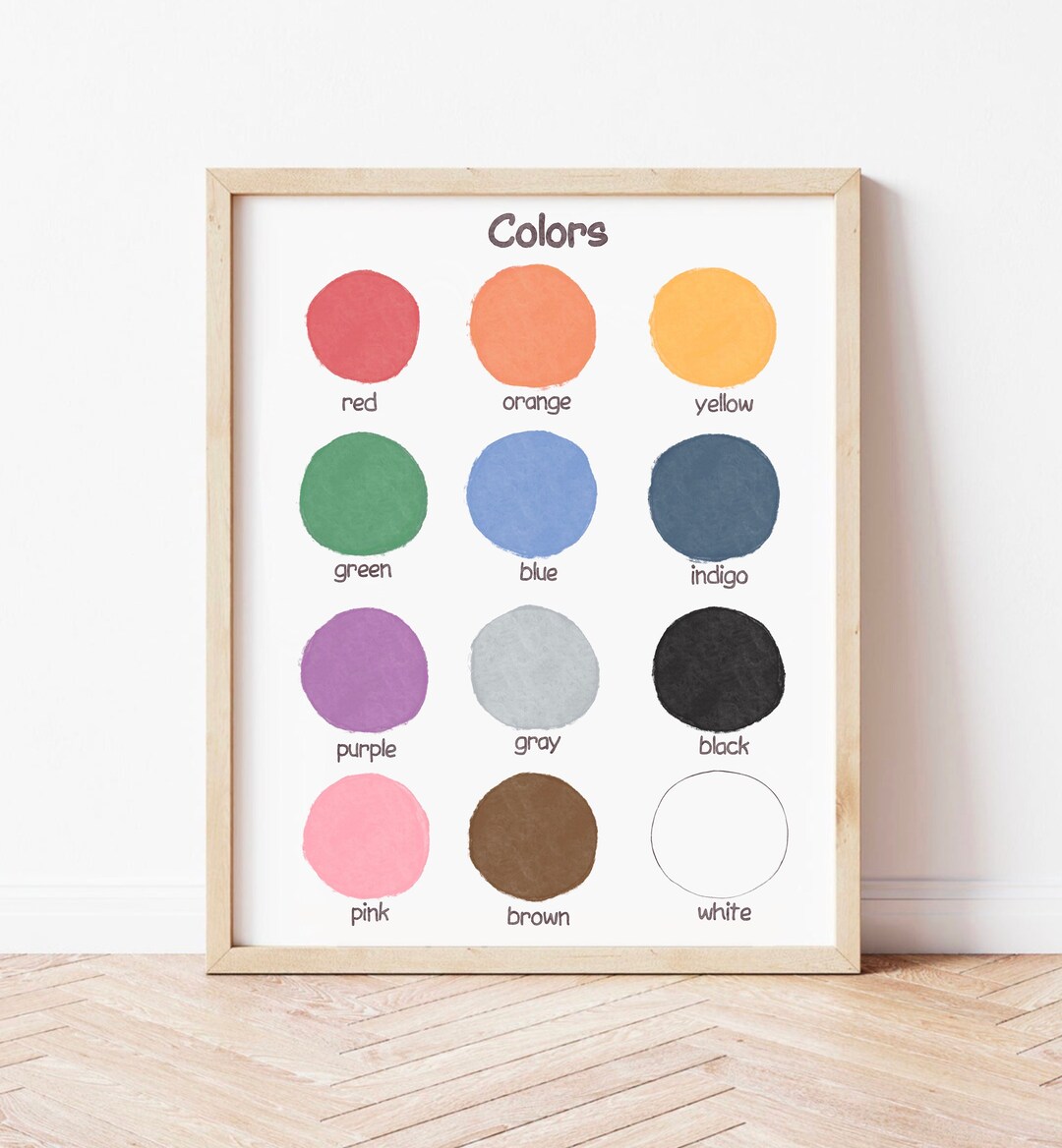 Watercolor Colors Poster: Homeschool Nursery Decor (digital Download ...