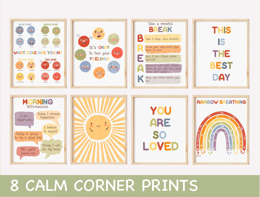 School Counseling Posters Calm Down Corner Downloadable Prints Social ...