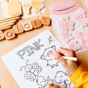 Color Sorting Toddler Activities, Color Matching in Jars Game for ...