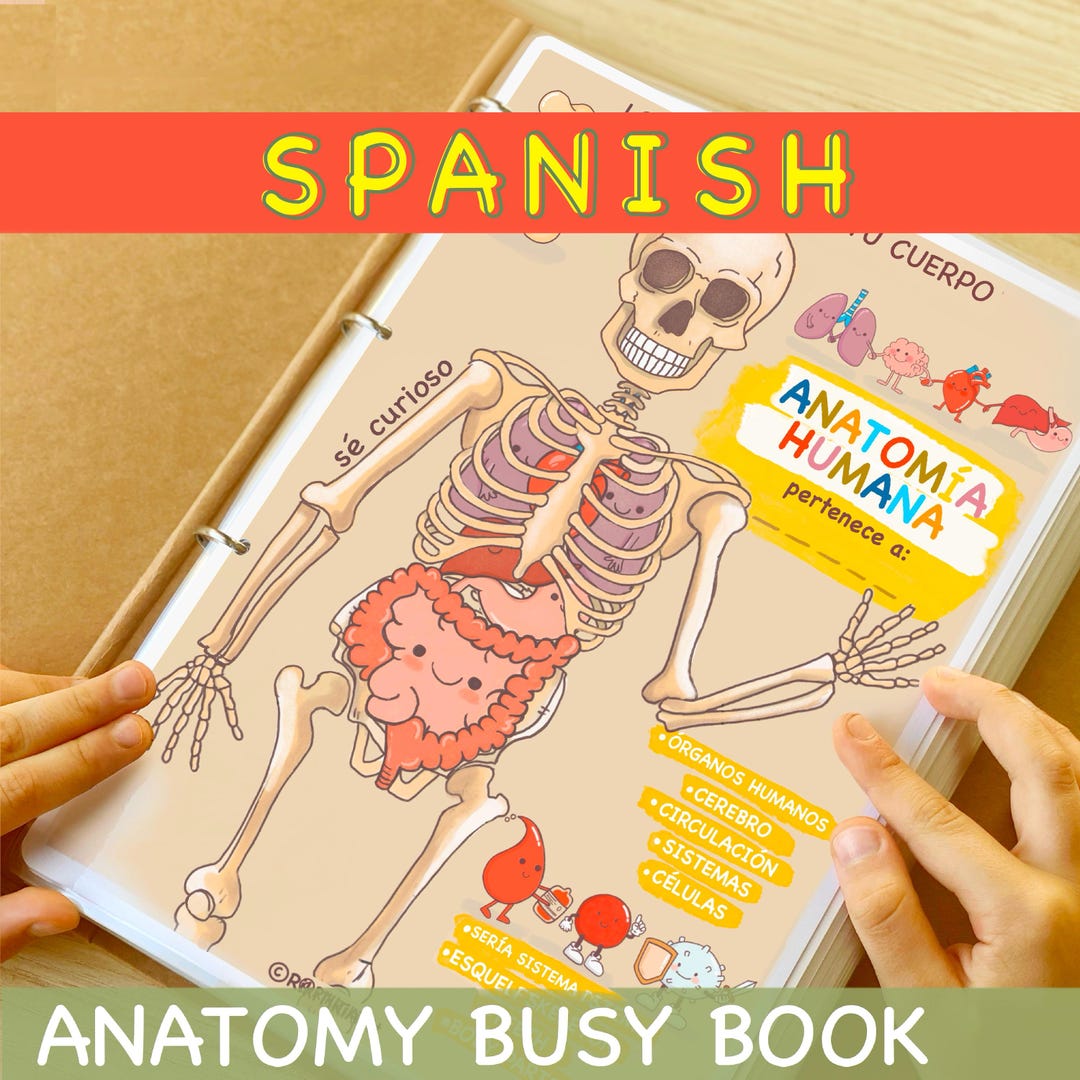 Spanish Human Anatomy Busy Book Homeschool Learning Resources Body ...