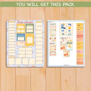 Printable Perpetual Calendar Kids Calendar Homeschool Decor - Etsy