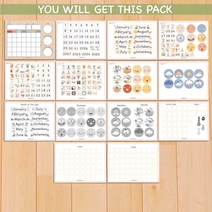 Printable Calendar for Kids Montessori Homeschool Preschool Calendar ...