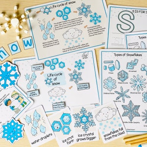 Snow Unit Study Snowflakes Printable Resources Homeschool Learning ...