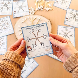 Q-tip Winter Activities Fine Motor Christmas Snowflakes Activities for ...