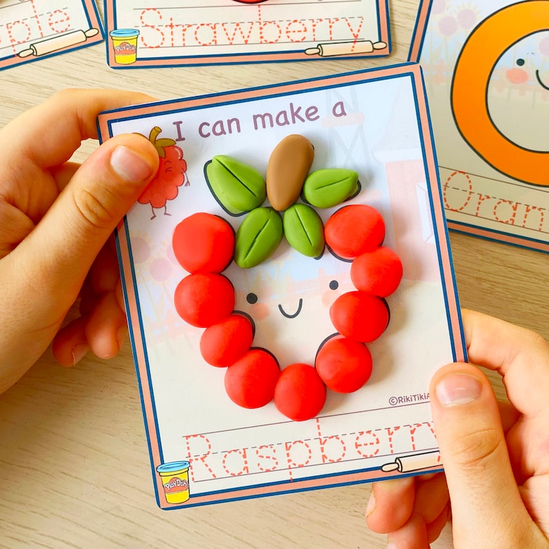 Fruits Play Doh Mats Fine Motor Skills Gift for Toddler Play - Etsy