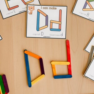 Alphabet Popsicle Sticks Activity: Fine Motor Skills Game (digital ...