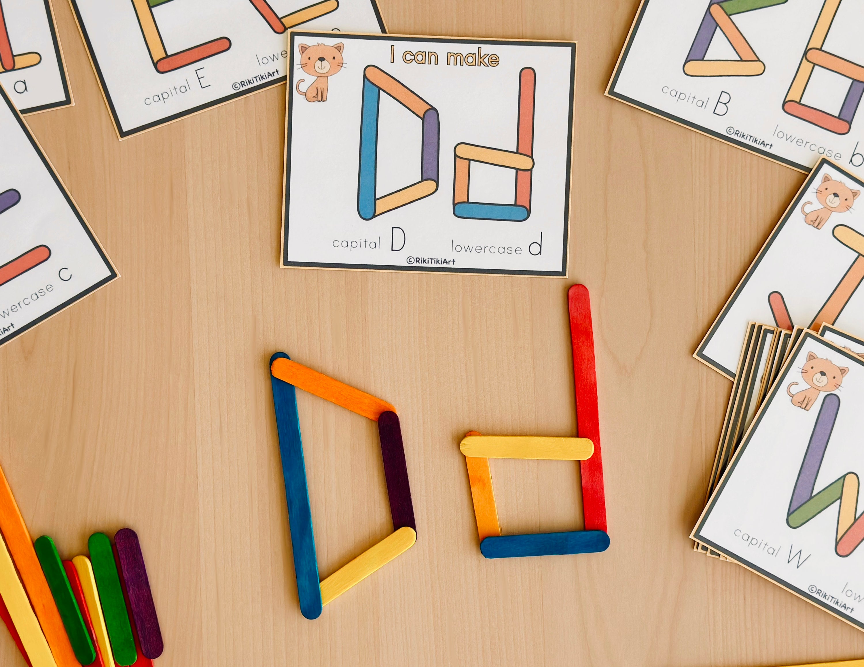 Alphabet Popsicle Sticks Activity: Fine Motor Skills Game (digital ...