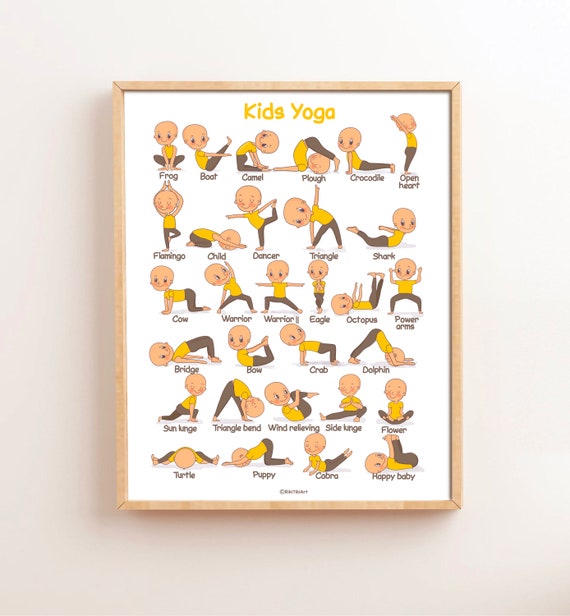 Kids Yoga Poster Homeschool Classroom Downloadable Prints - Etsy