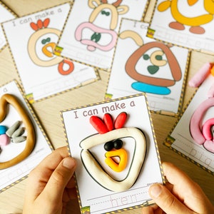 Farm Animals Play Doh Mats Visual Cards Printable Play Dough | Etsy