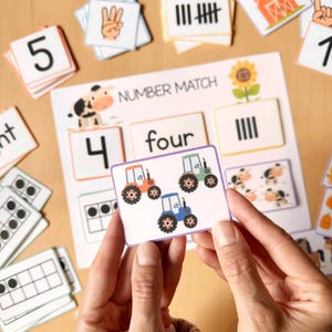 Number Matching Worksheets Fun Preschool Printables for Counting Number ...