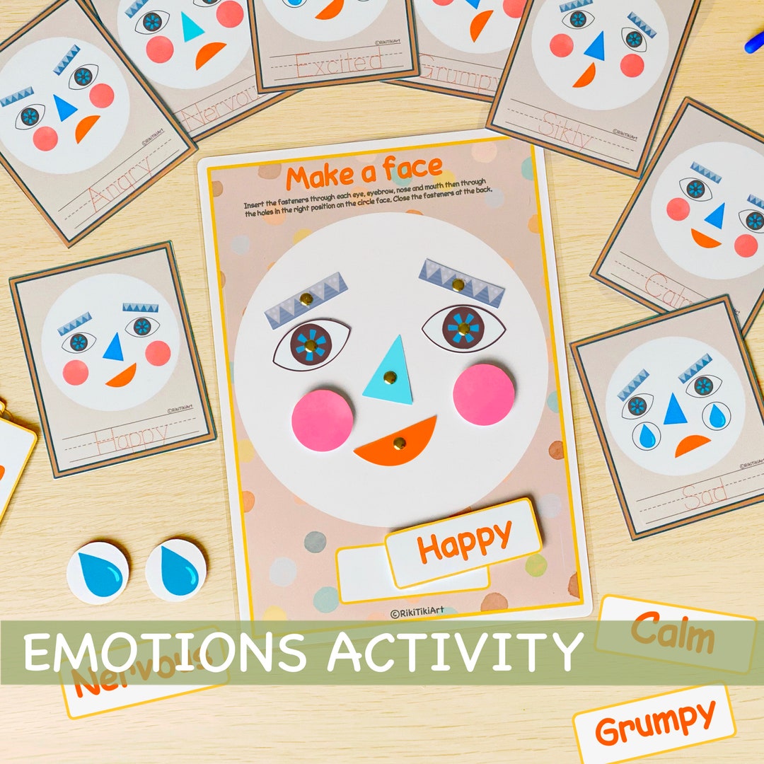 Printable Emotions Activity for Toddlers Feelings Kindergarten Pre-k ...