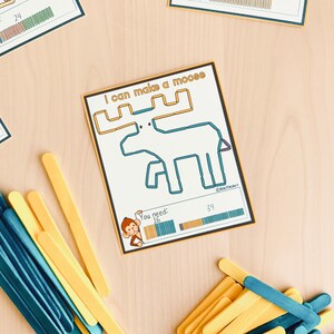 Forest Popsicle Sticks Activity Montessori Spring Printables Nature ...