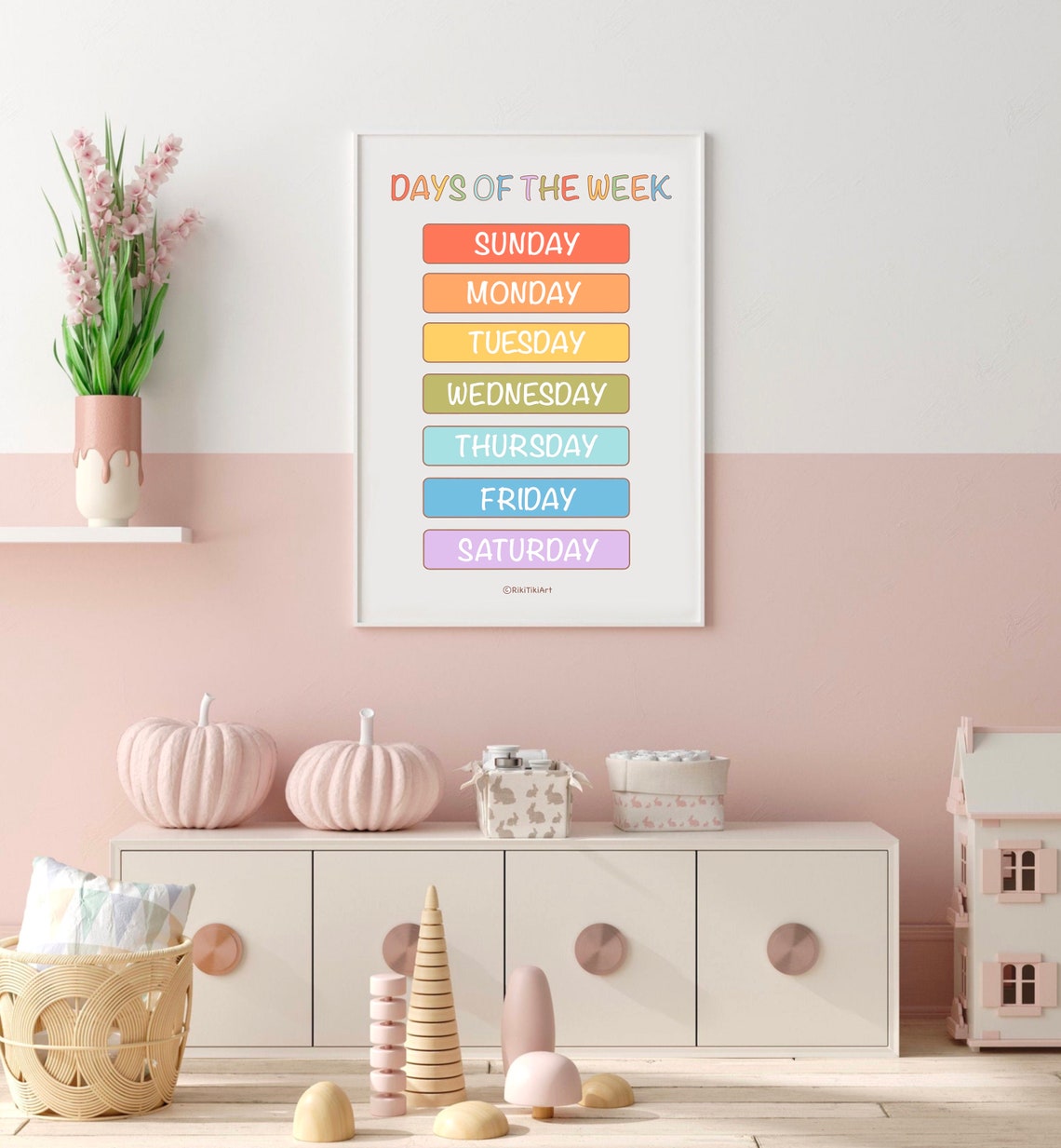Days of the Week Classroom Posters Printable Montessori | Etsy