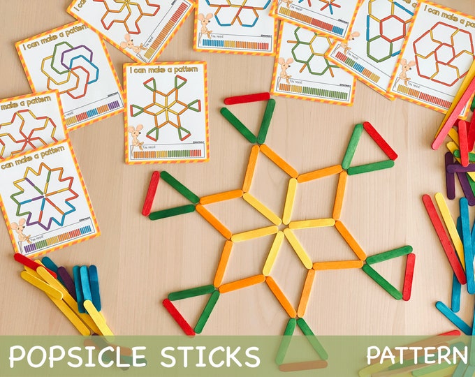 Snowflake Popsicle Sticks Activity Winter Fine Motor Skills Game ...
