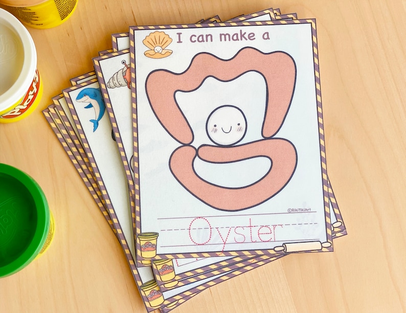 Ocean Animals Play Dough Mats Fine Motor Skills Preschool - Etsy