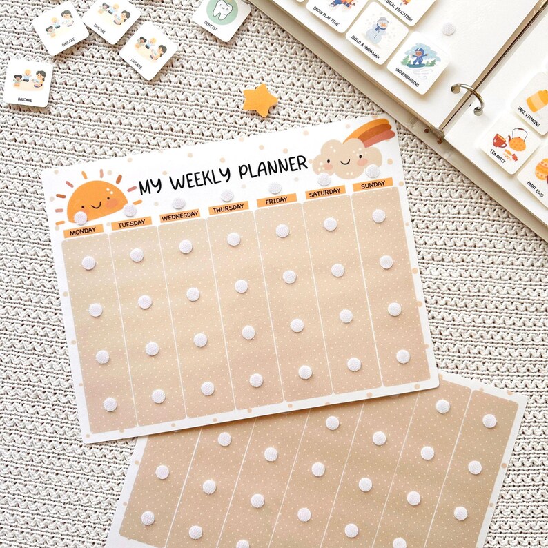 Editable Weekly Planner for Kids, Daily Routine Chart Autism Visual ...