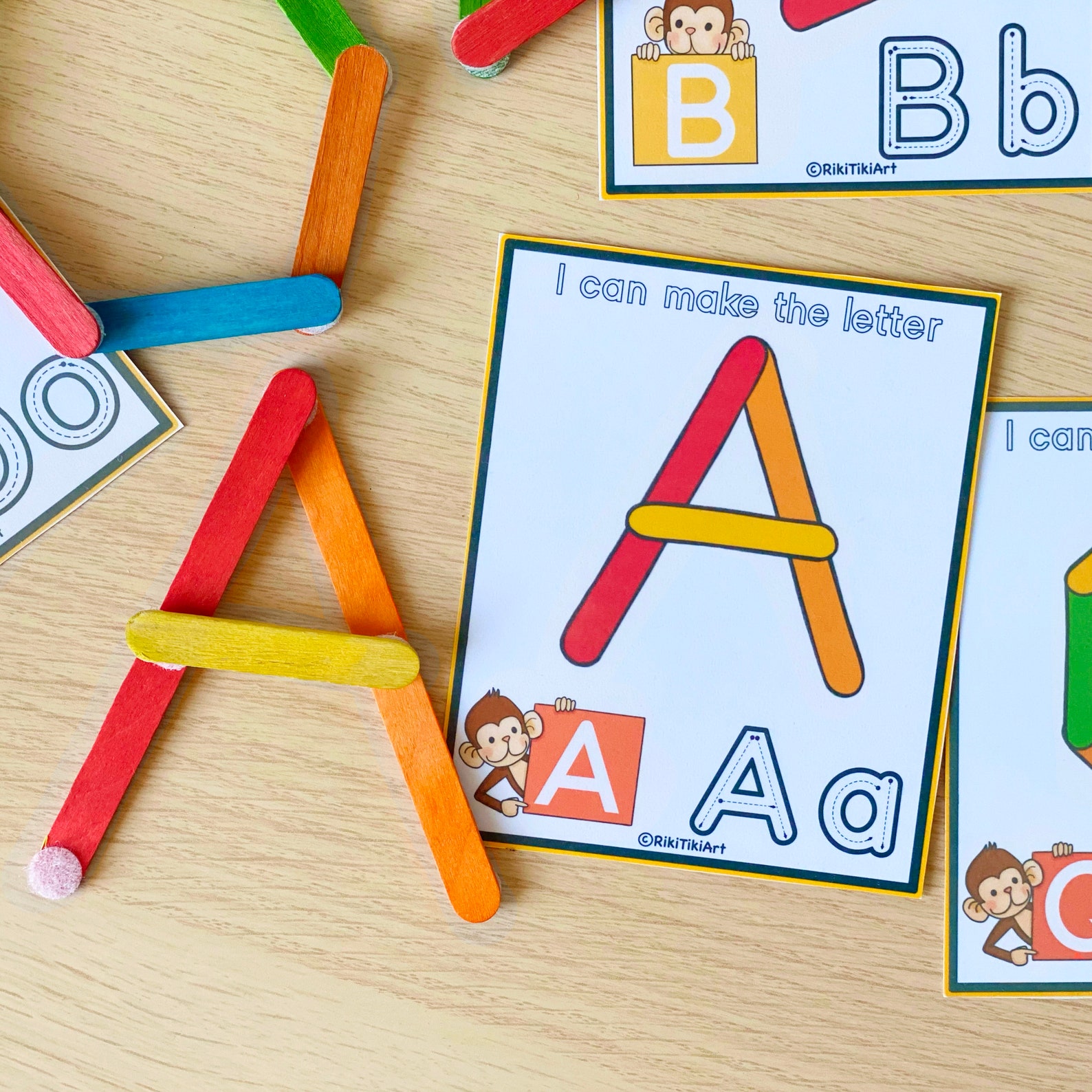 ABC Popsicle Sticks Alphabet Activity Game for Toddlers | Etsy