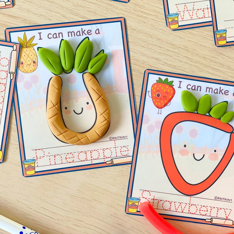 Fruits Play Doh Mats Fine Motor Skills Gift for Toddler Play - Etsy