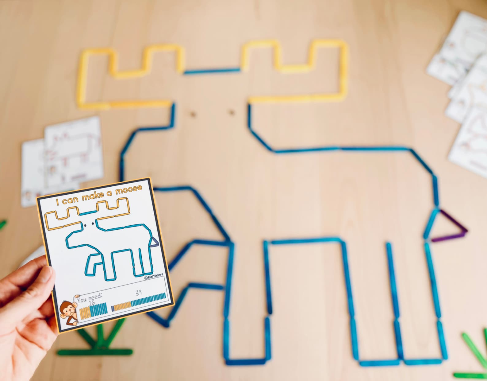 Forest Popsicle Sticks Activity Montessori Spring Printables Nature ...