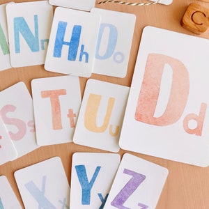 Alphabet Flash Cards Beginning Sounds Cards Learning ABC Flashcards ...
