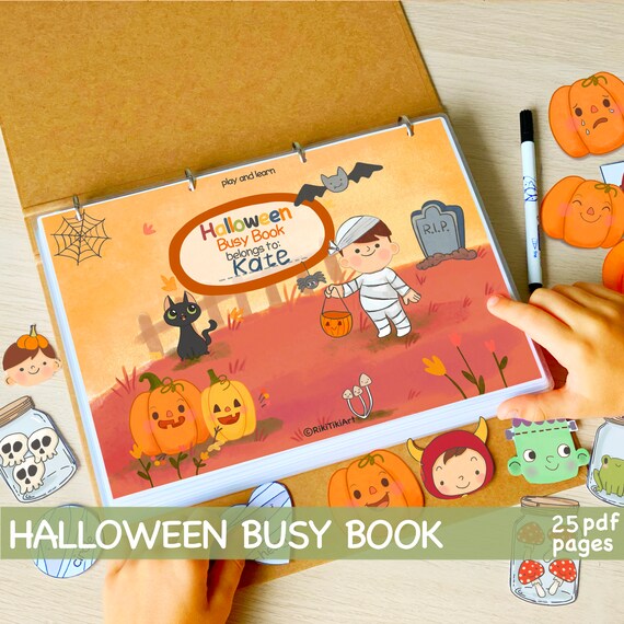 Halloween Busy Book Printable Toddler Learning Book Halloween - Etsy