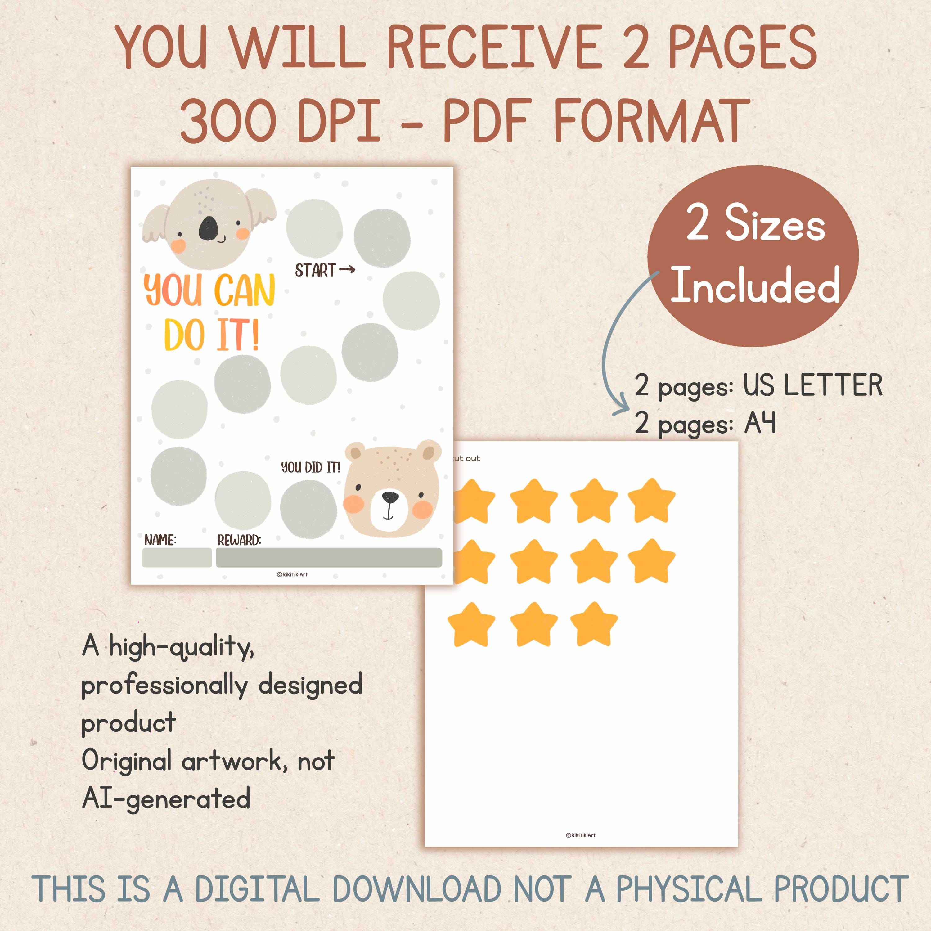 Toddler Reward Chart Printable Behavior Chart Daily Chore Chart for ...