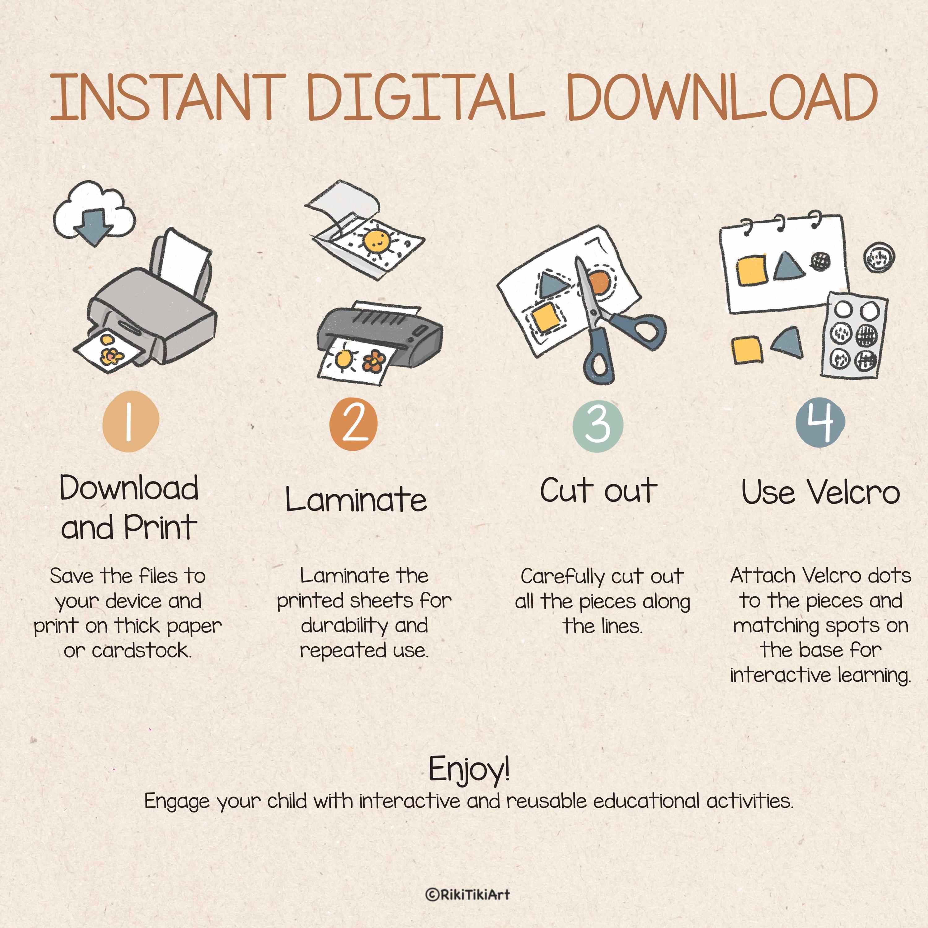 Ice Cream Number Match: Montessori Counting Activity (digital Download ...