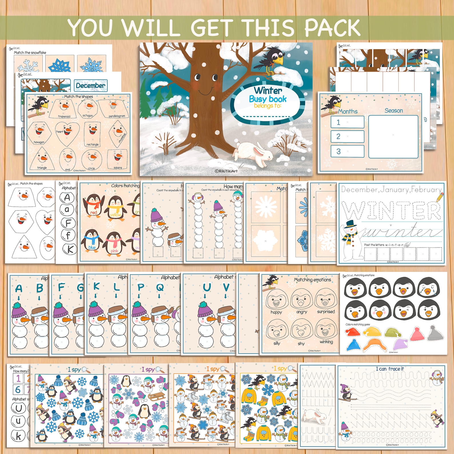 Winter Busy Book Printable Preschool Curriculum Learning | Etsy