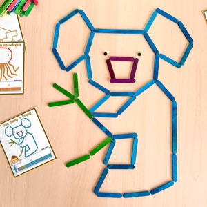 Animals Popsicle Sticks Activity for Toddlers Montessori Printable ...