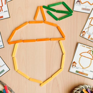 Forest Popsicle Sticks Activity Montessori Spring Printables Nature ...