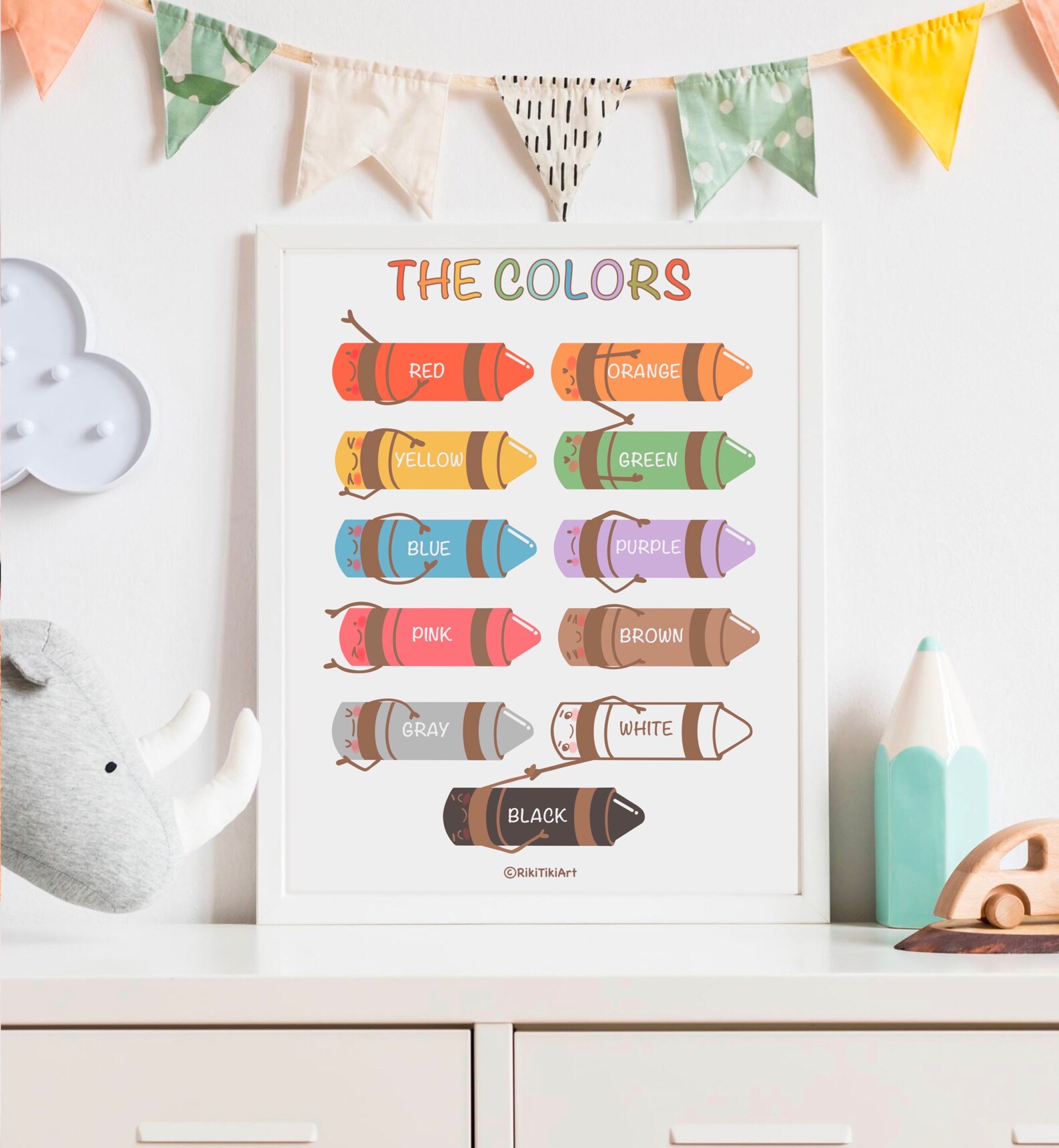 Colors Educational Poster Printable Montessori Materials | Etsy